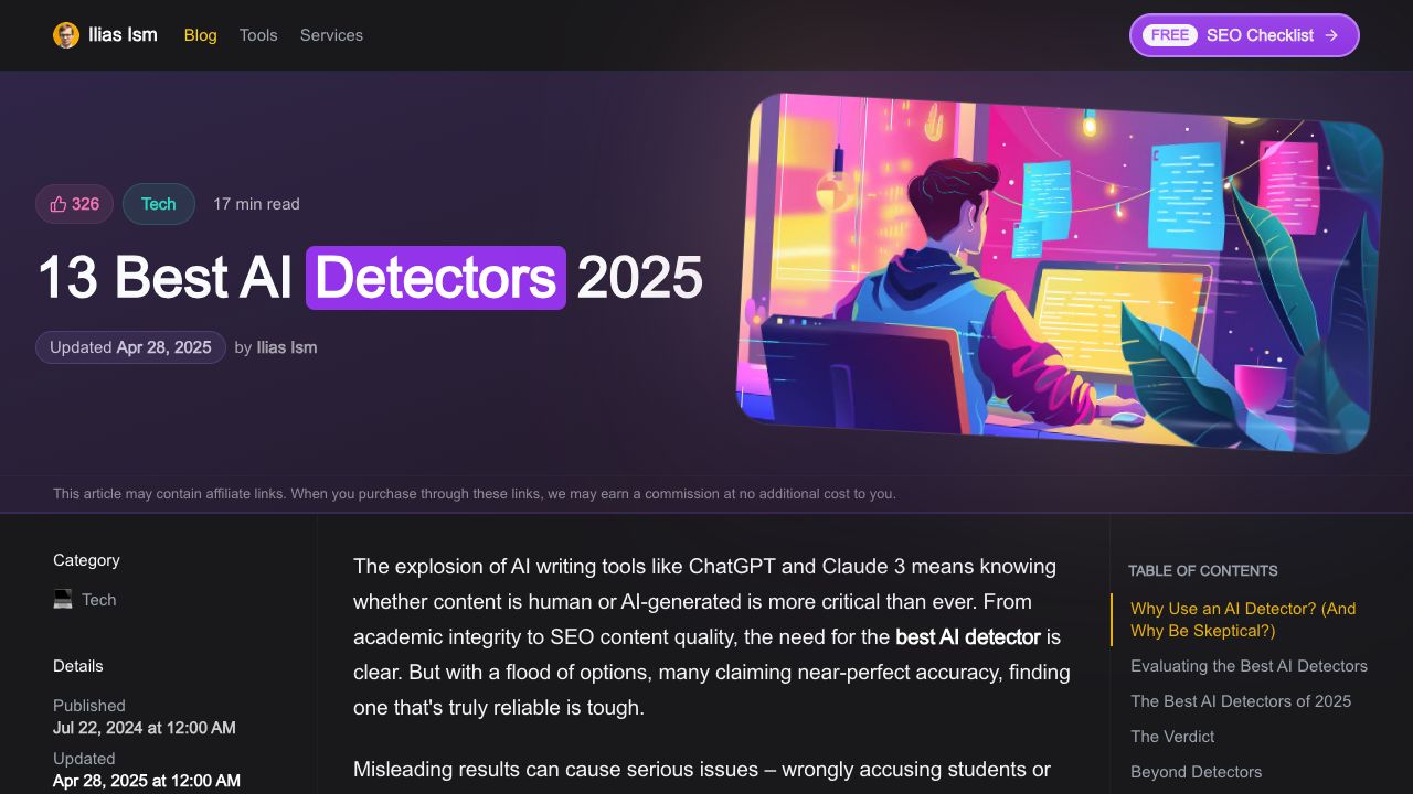 AI Content Detector - Tools Directory | Toolidx
