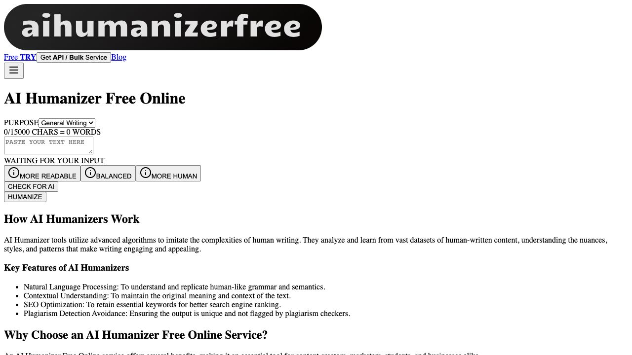 AI Humanizer Free Online - ツールディレクトリ | Toolidx